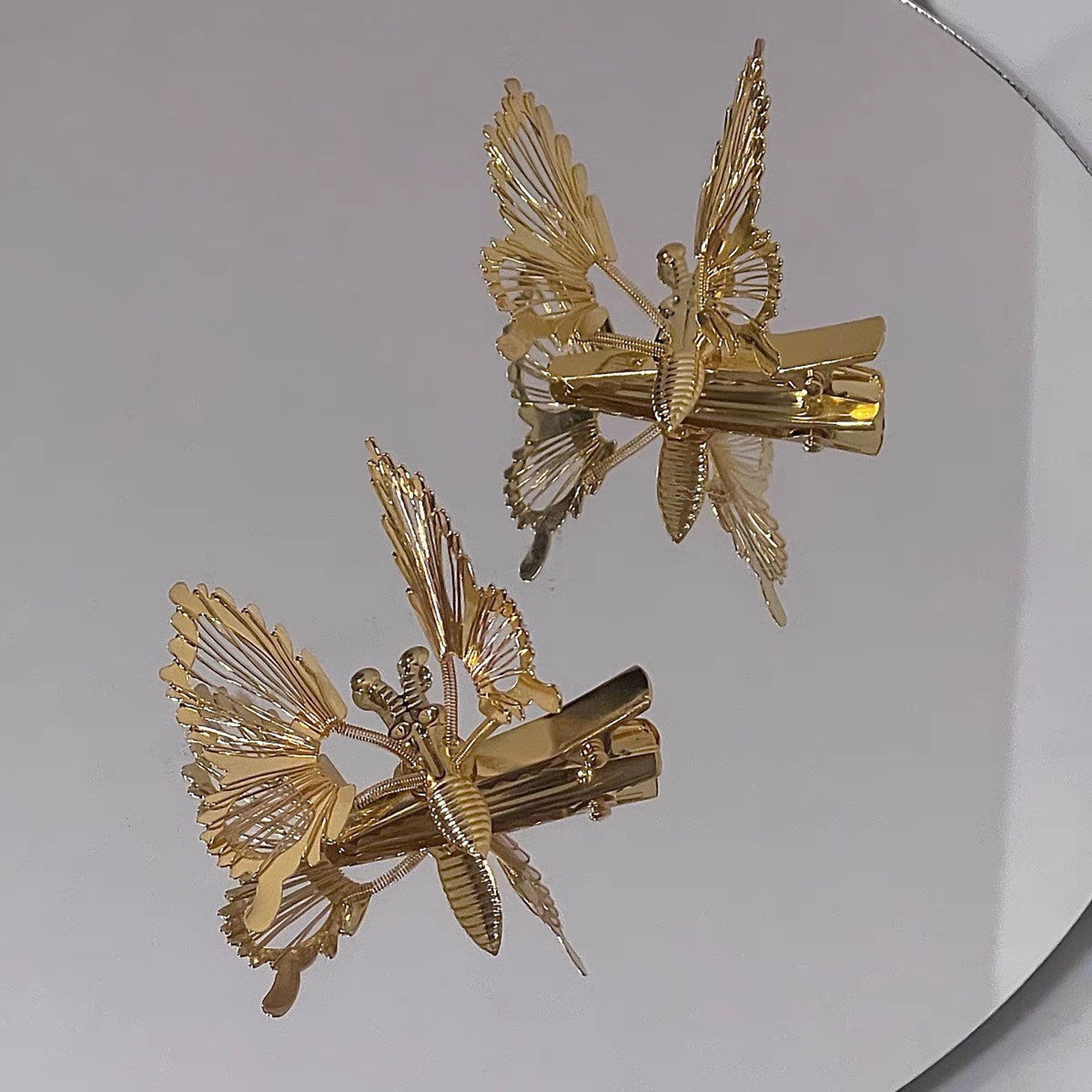 Silver Gold Butterfly Hair Clip Hair Accessories - Etsy