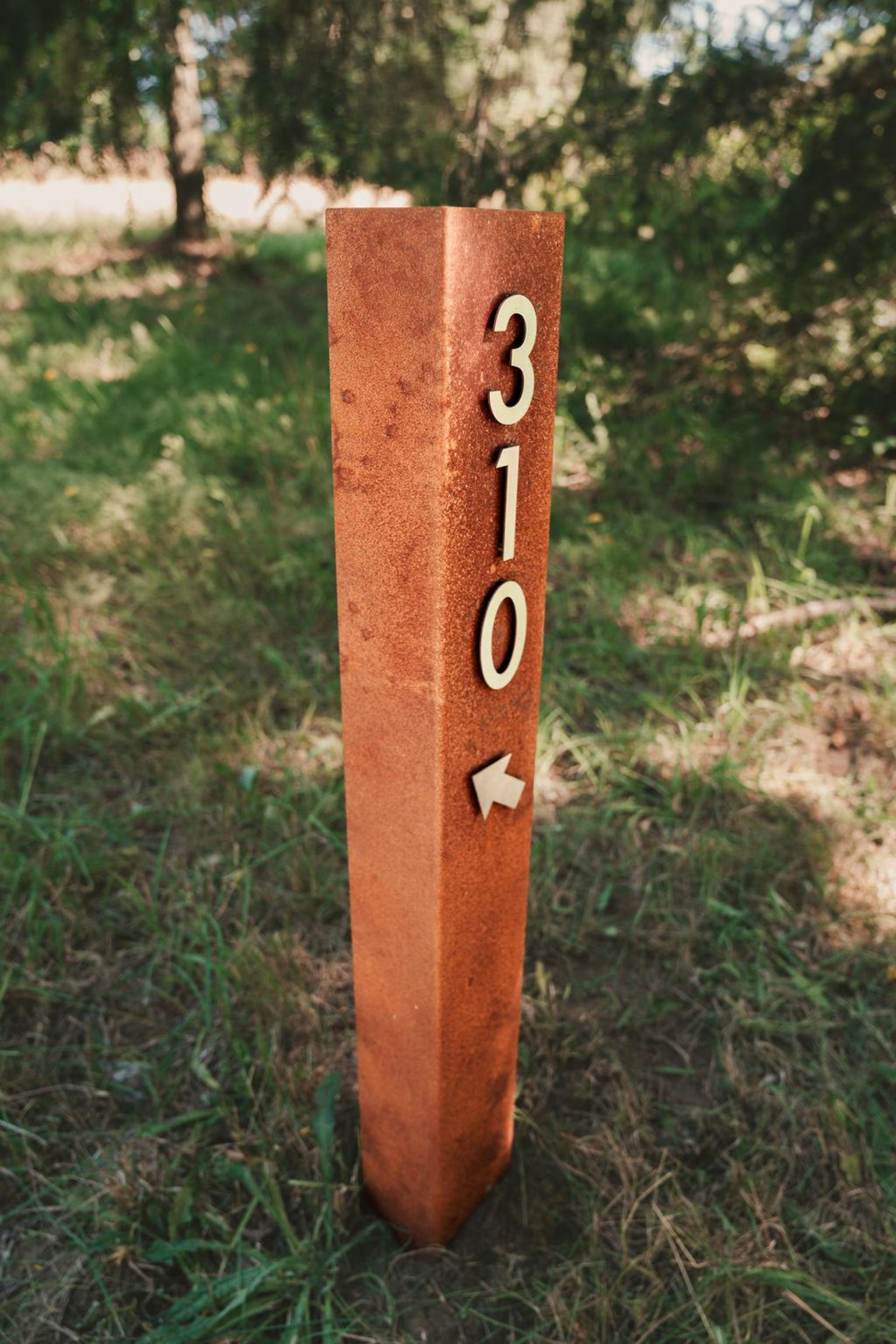 Tall Rusted Address Sign: Custom Driveway Marker - Etsy