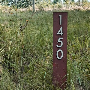 Two Way Address Sign, House Numbers, Address Plaque, Vertical, Modern ...
