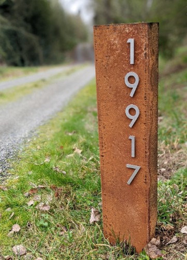 3.5" Magnetic Address Numbers, Brushed Stainless Steel - Etsy