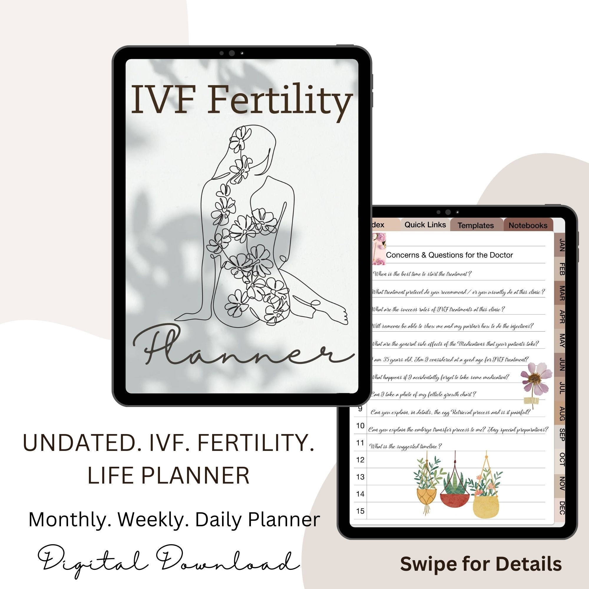 IVF Planner, Track Your IVF Journey, Life Planner, Fertility IVF ...