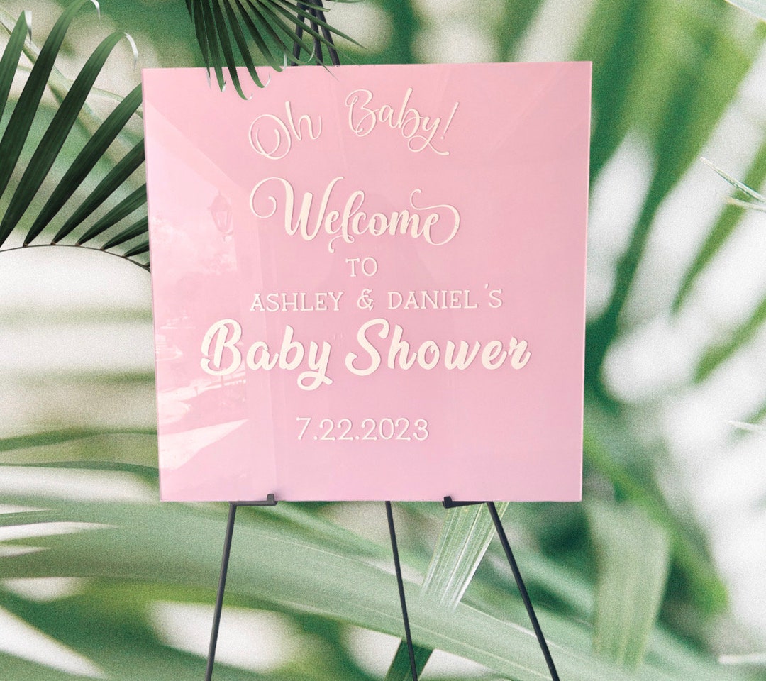Personalized Welcome Acrylic Signage for Baby Showers | Wedding ...