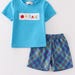 ABC Embroid Smocked Boy Set, Boy Back to School Outfit, First Day of ...