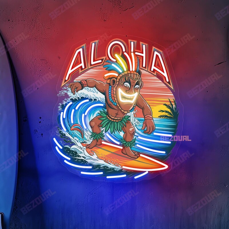 Aloha Neon Sign - Etsy