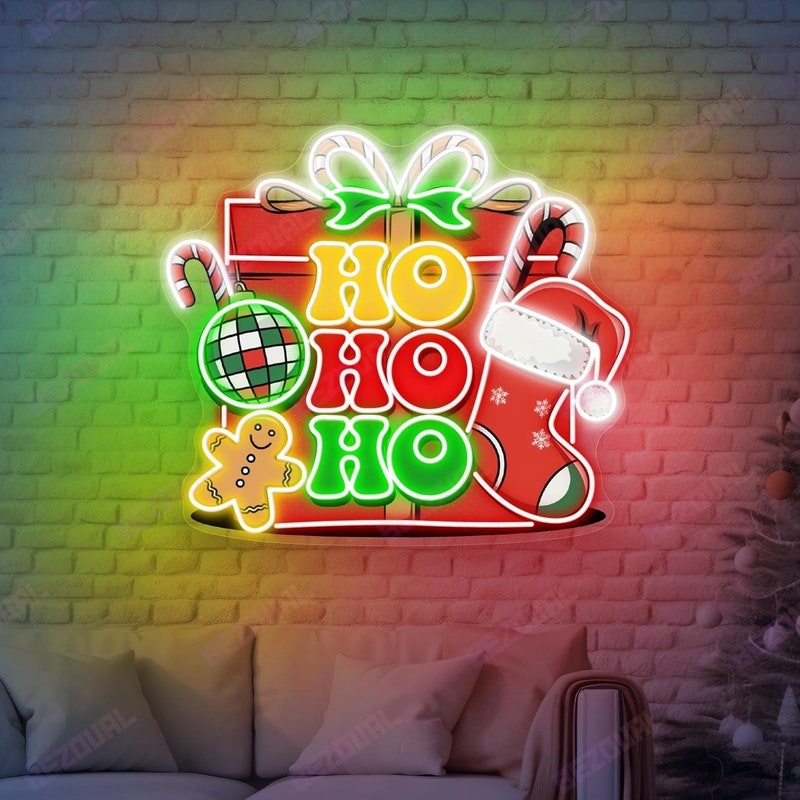Ho Ho Ho Lighted Sign - Etsy