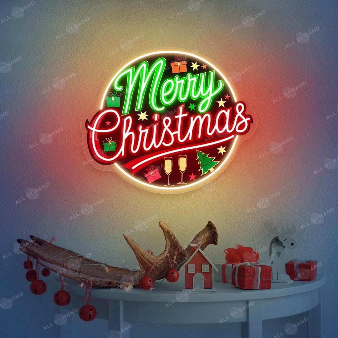 Merry Christmas Neon Sign Christmas Decors Led Lights Xmas Neon Light ...