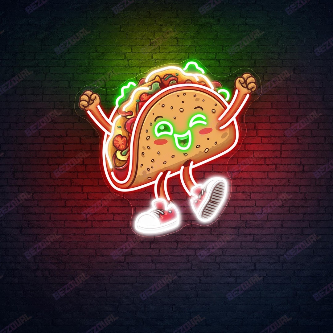 Letrero de neón de Tacos, luz LED para Tacos, letrero de neón para ...