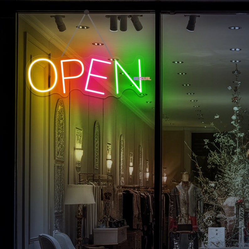 Open LED Sign Open Sign for Business Coffee Open Sign Shop Open Color ...