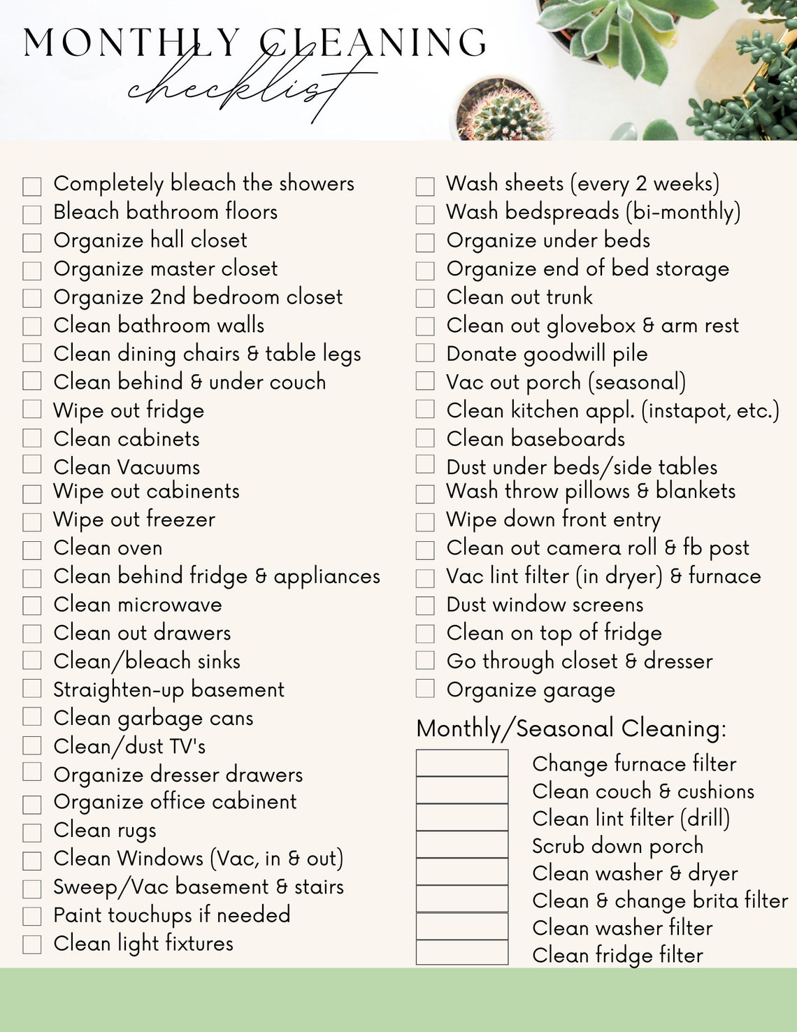 ADHD / OCD / Organization Home Cleaning Schedule (daily, Weekly ...