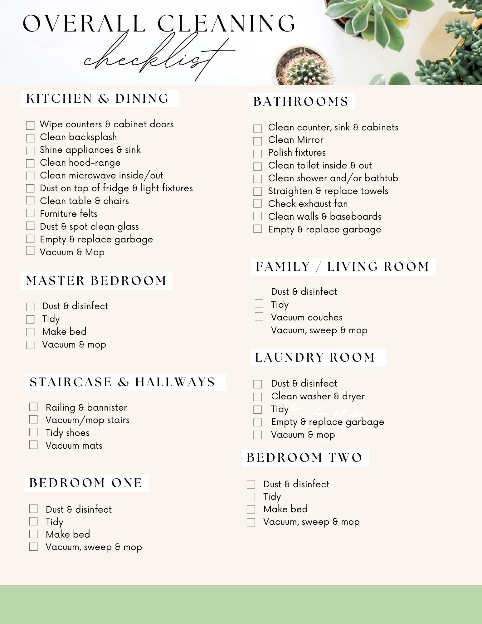 ADHD / OCD / Organization Home Cleaning Schedule (daily, Weekly ...
