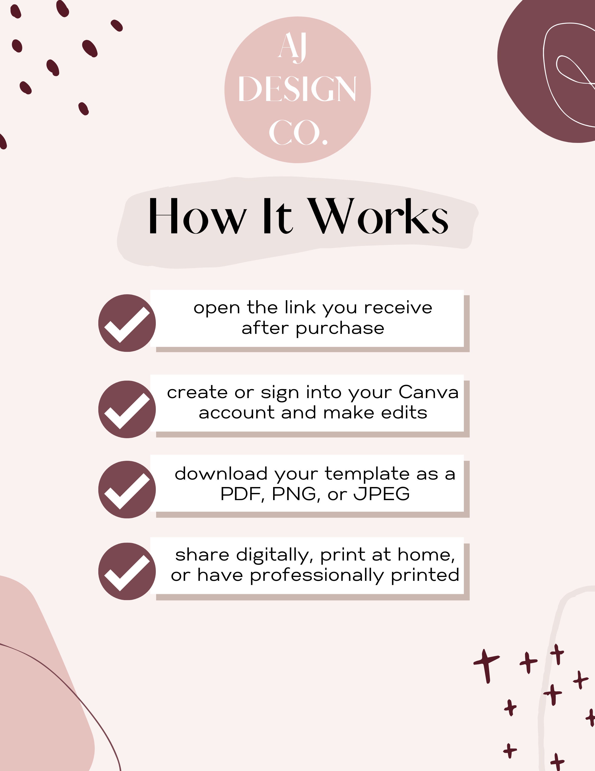 Digital Download Jack & Jill Ticket Bundle Floral DIY Instant Download ...