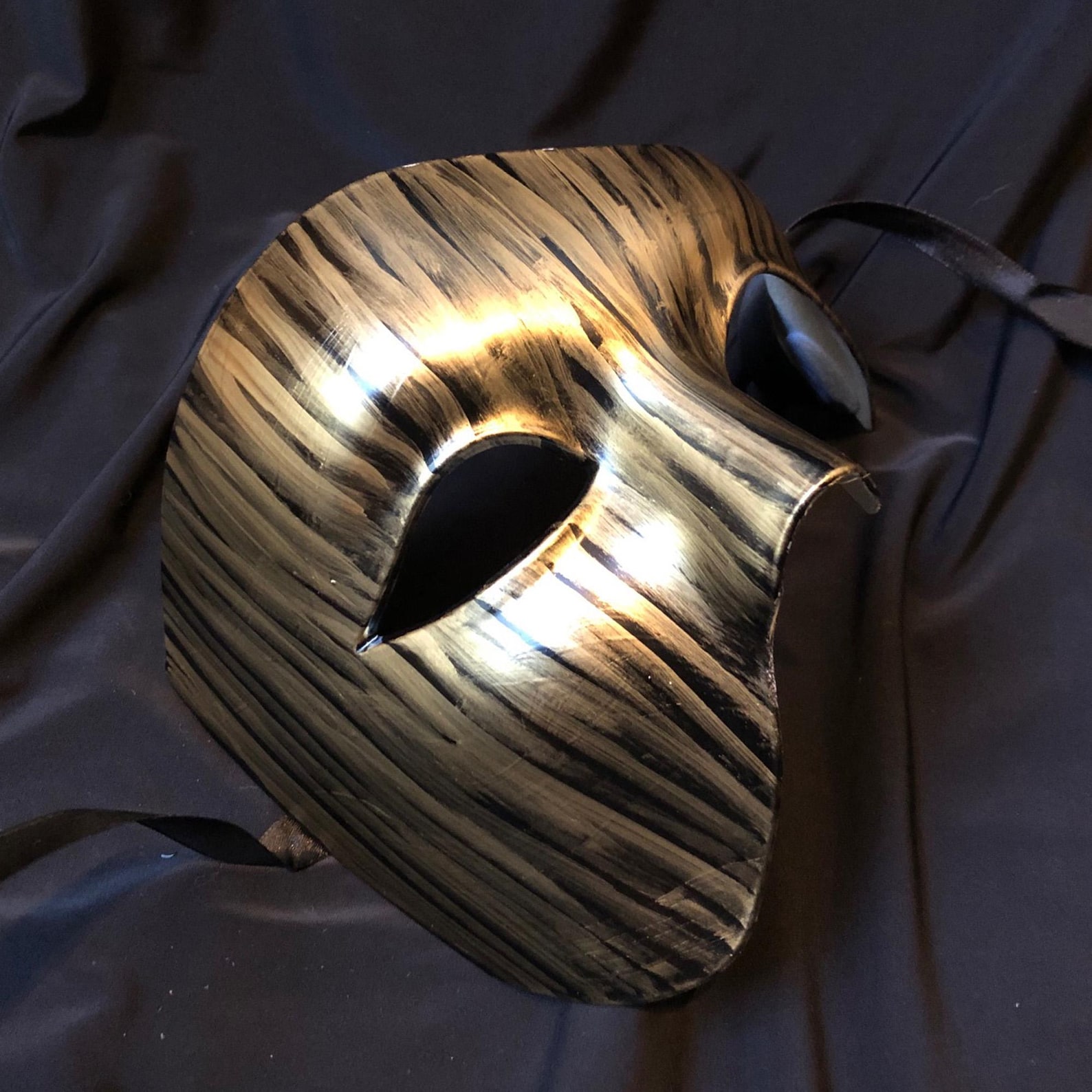 Abstract Phantom Mask Black and Gold Masquerade Mask - Etsy