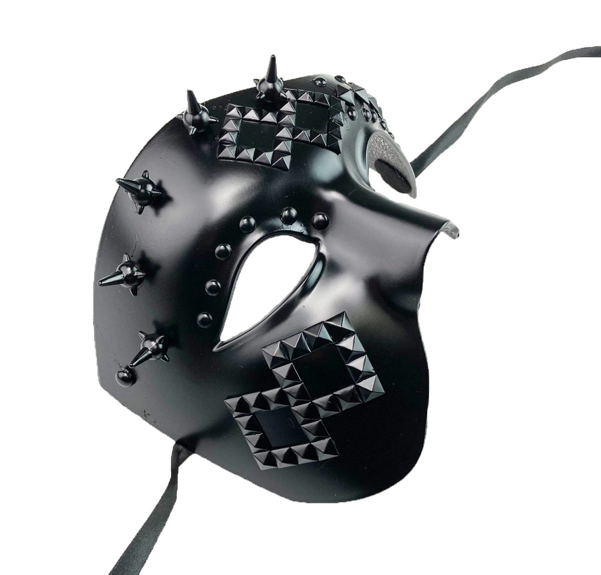 Black Spike Phantom Mask - Etsy