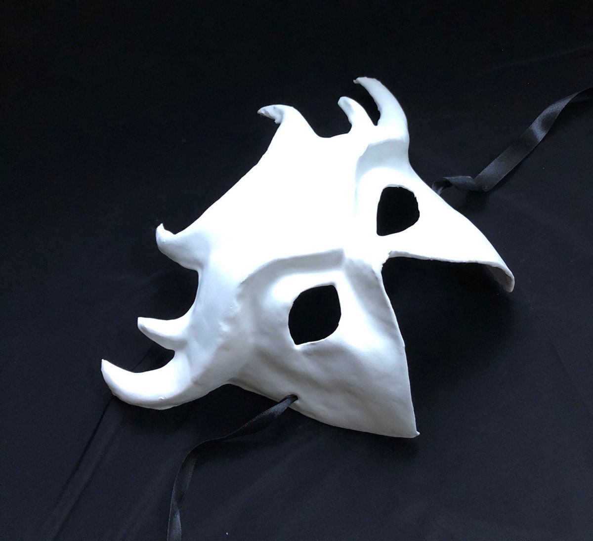 Paintable Horn Mask Paper Mache DIY Animal Mask - Etsy