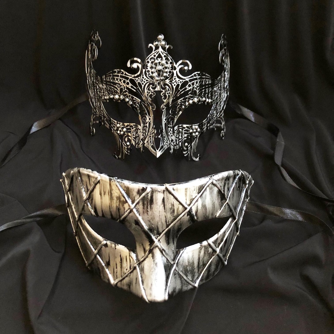 Masquerade Masks Venetian Ball Masks Silver or Gold - Etsy