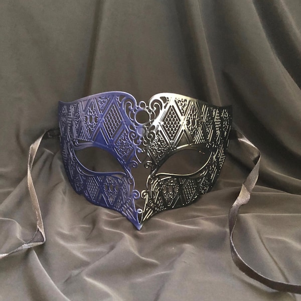 Blue Masquerade Mask - Etsy