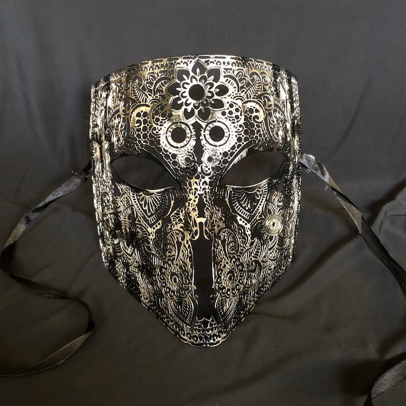 Silver Full Mask - Etsy