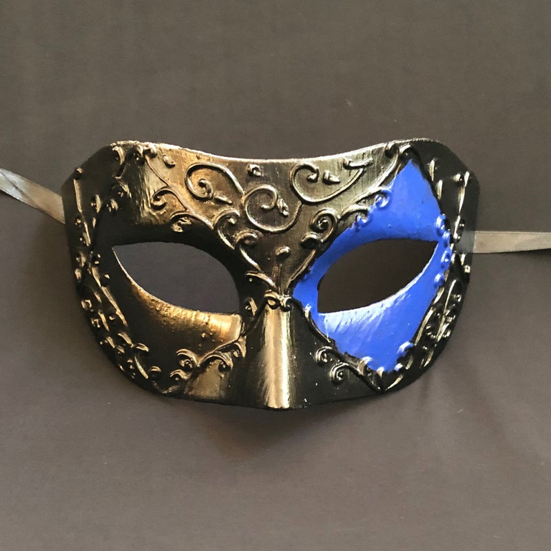 Blue Masquerade Mask - Etsy