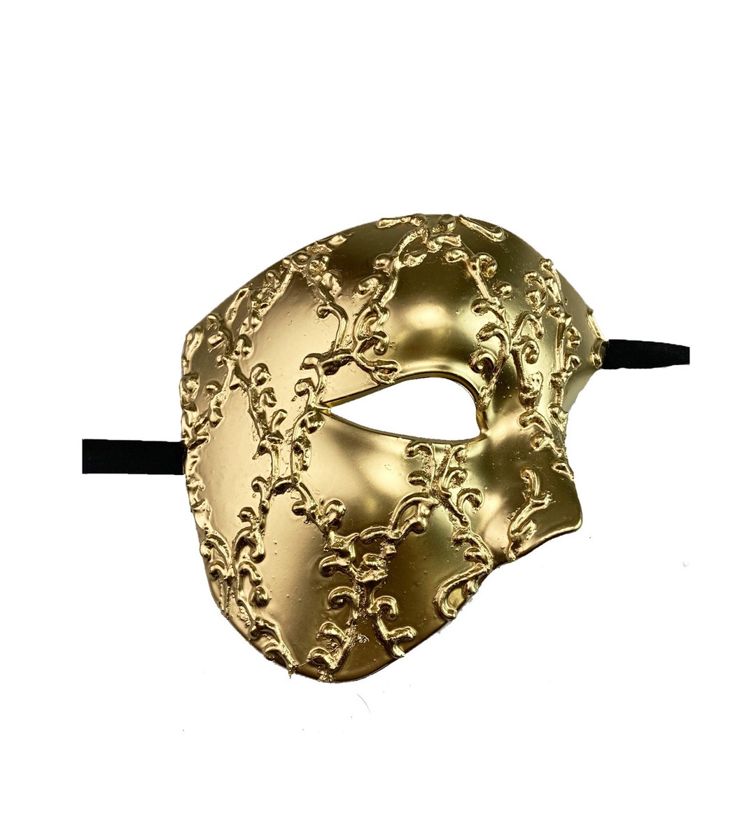 Gold Phantom of the Opera Men's Masquerade Mask - Etsy