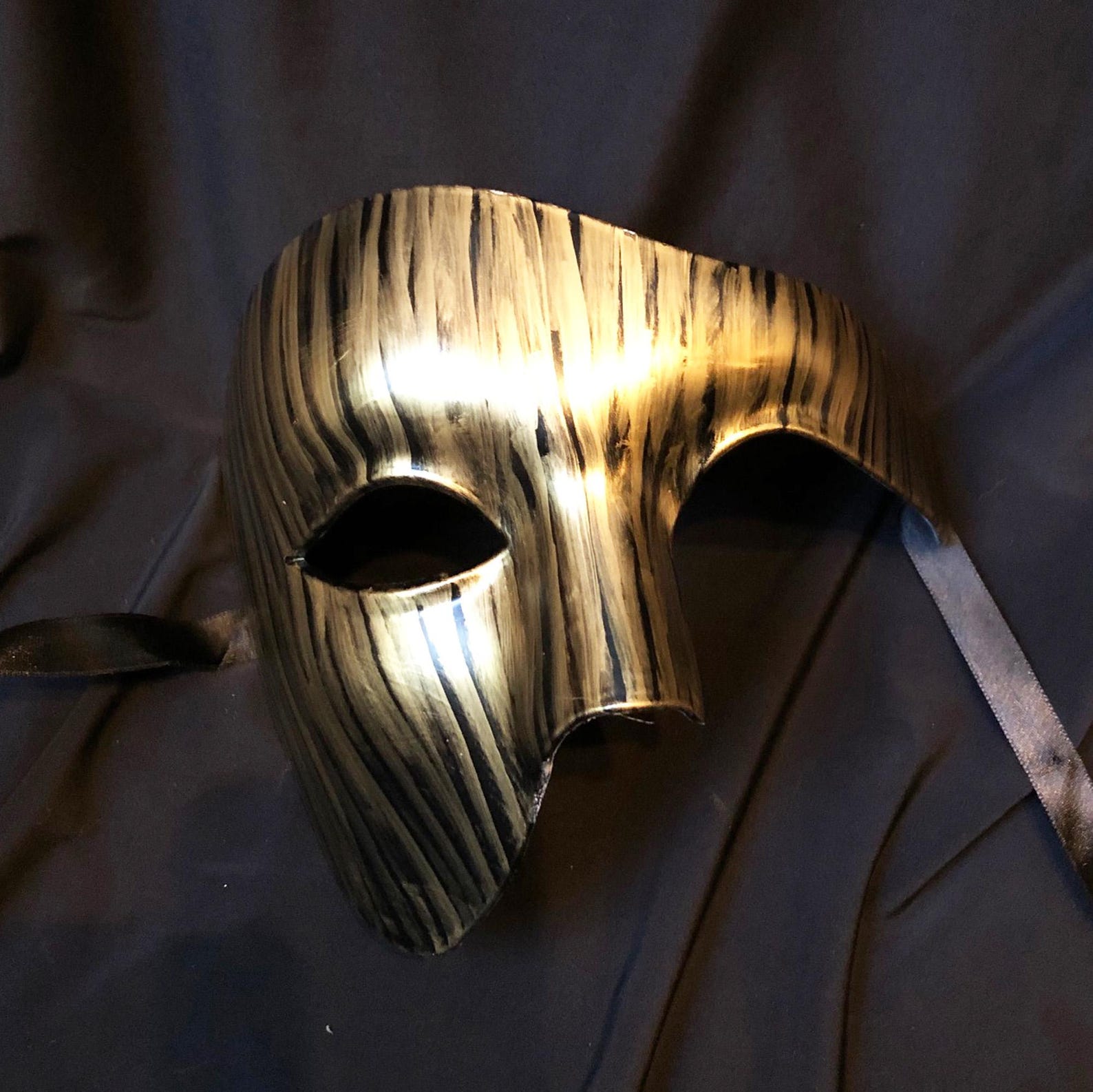 Abstract Phantom Mask Black and Gold Masquerade Mask - Etsy