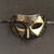 Men's Metal Masquerade Ball Mask Dark Steel Color With Black Stripe - Etsy