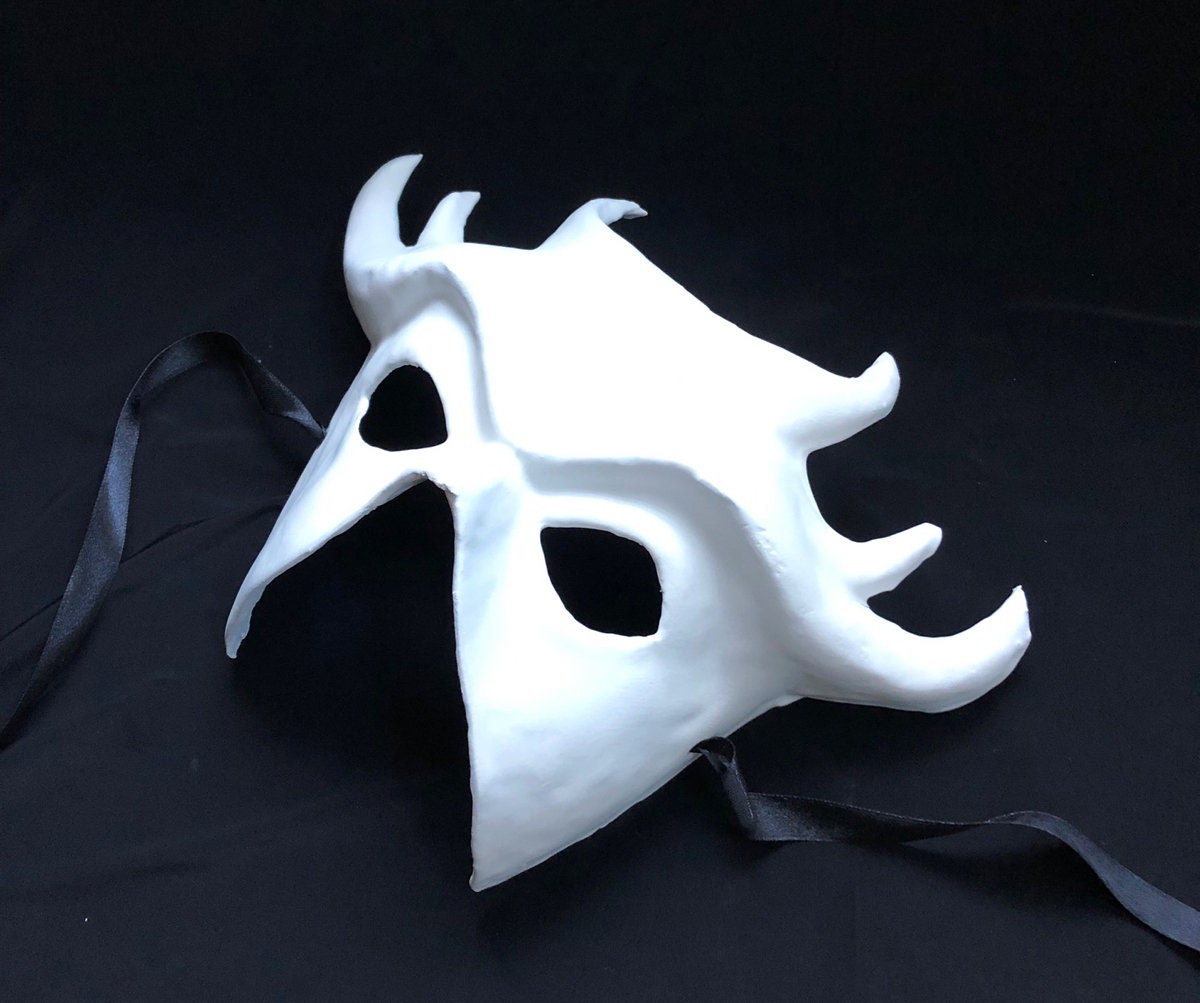 Paintable Horn Mask Paper Mache DIY Animal Mask - Etsy