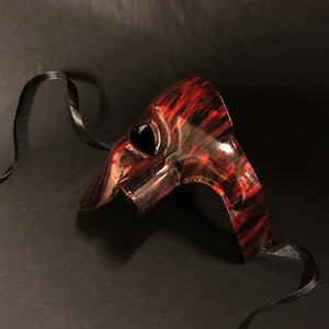 Abstract Phantom Mask Red and Black Masquerade Mask - Etsy
