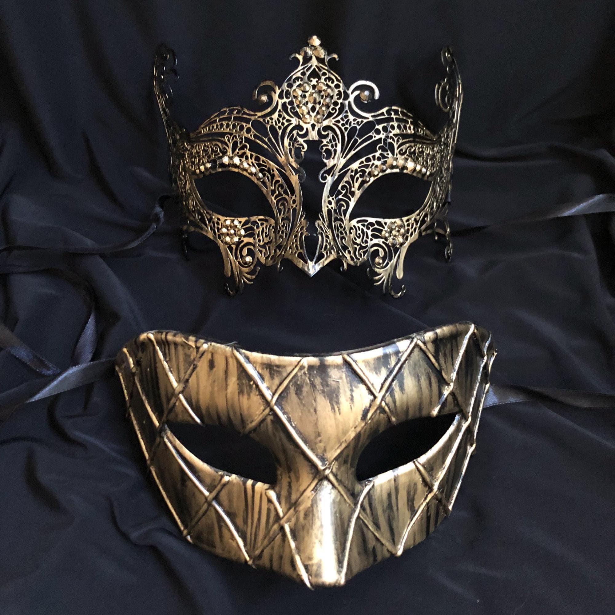 Masquerade Masks Venetian Ball Masks Silver or Gold - Etsy