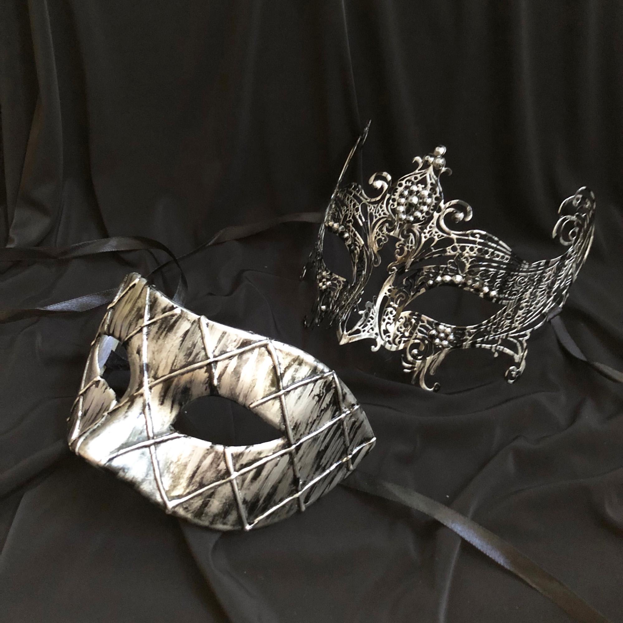 Masquerade Masks Venetian Ball Masks Silver or Gold - Etsy