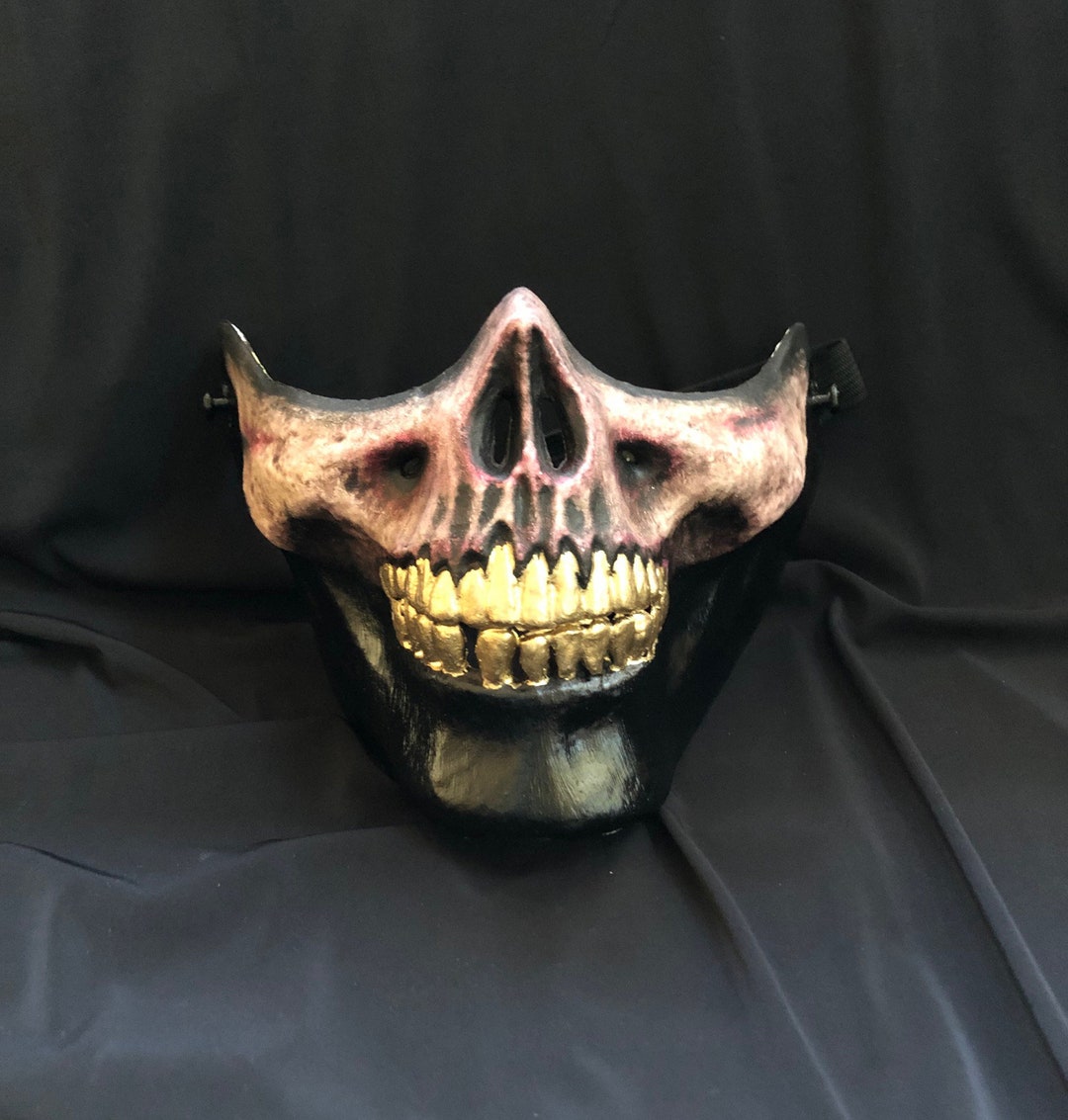 Half Skull Mask Skeleton Mask Zombie Mask - Etsy