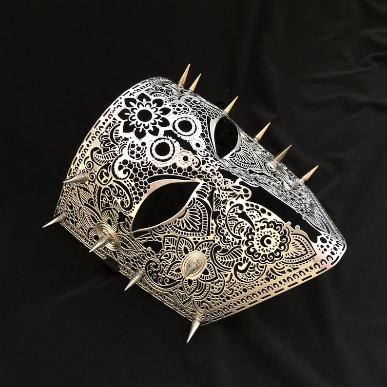 Men's Metal Masks With Metal Spikes - Etsy