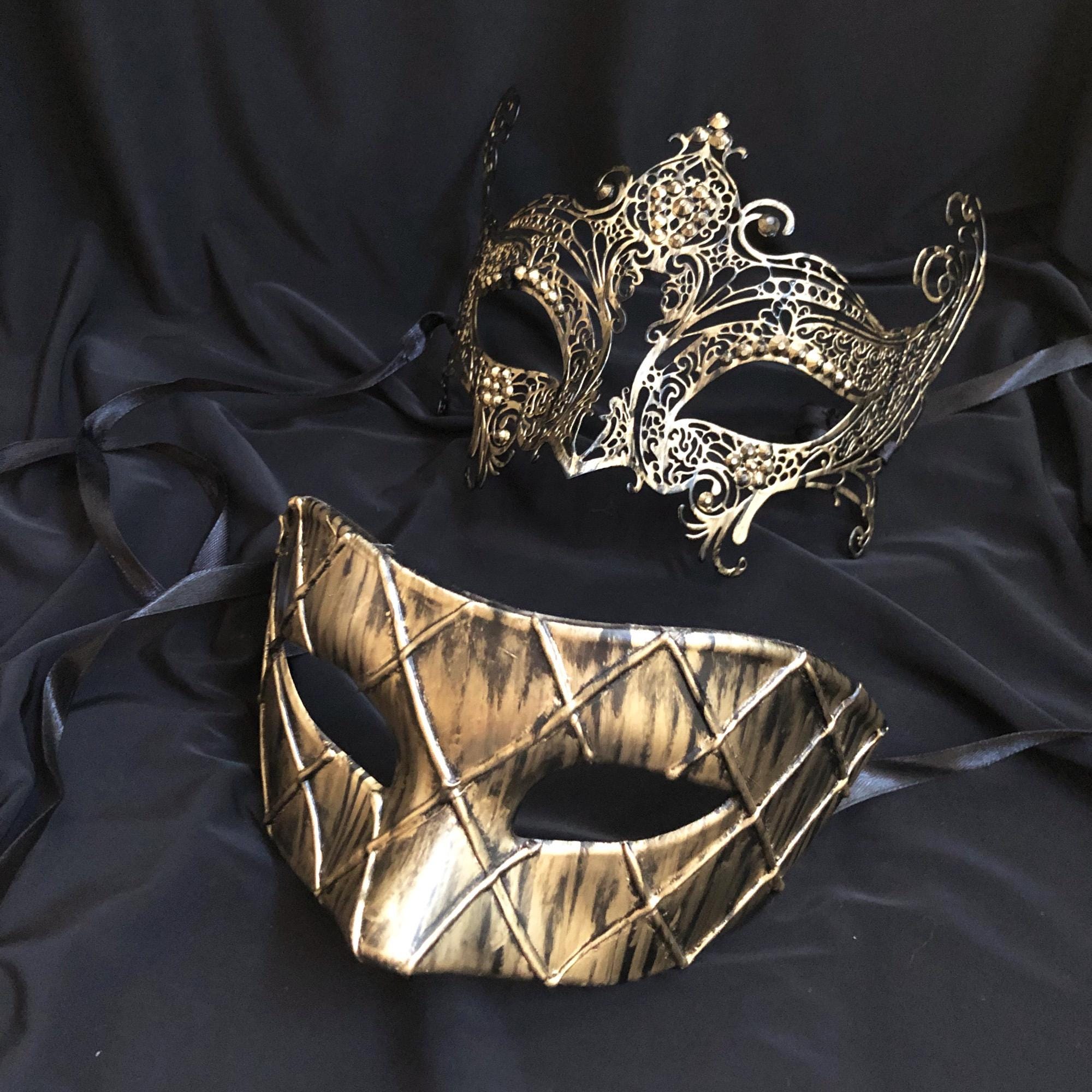 Masquerade Masks Venetian Ball Masks Silver or Gold - Etsy