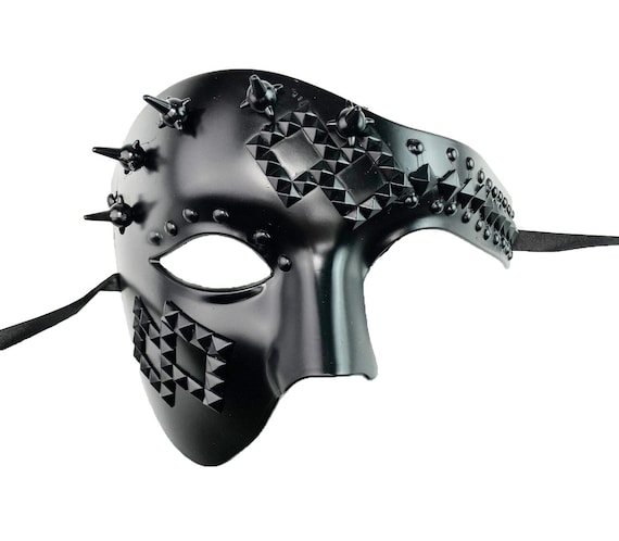 Black Spike Phantom Mask - Etsy