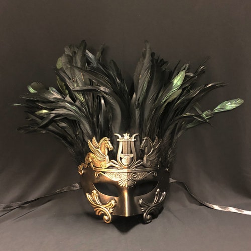 Men's Black and White Masquerade Metal Mask - Etsy