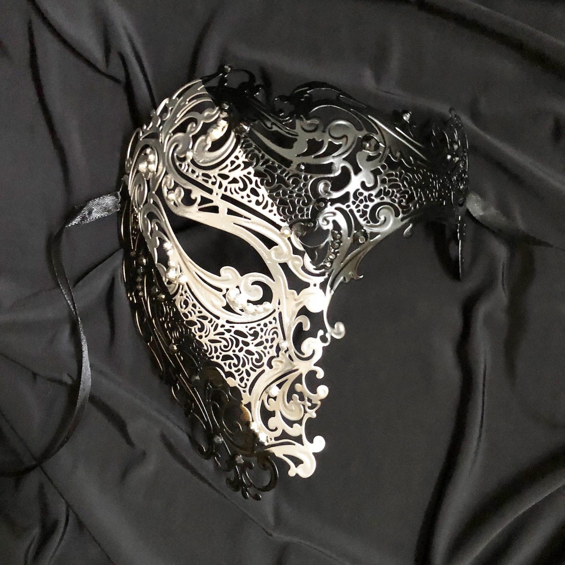 Masquerade Phantom Mask Venetian Metal Mask - Etsy