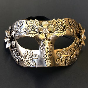 Roman Masquerade Party Eye Mask Black Silver Gold - Etsy