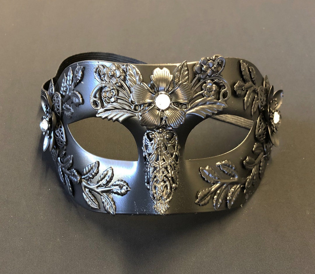 Roman Masquerade Party Eye Mask Black Silver Gold - Etsy
