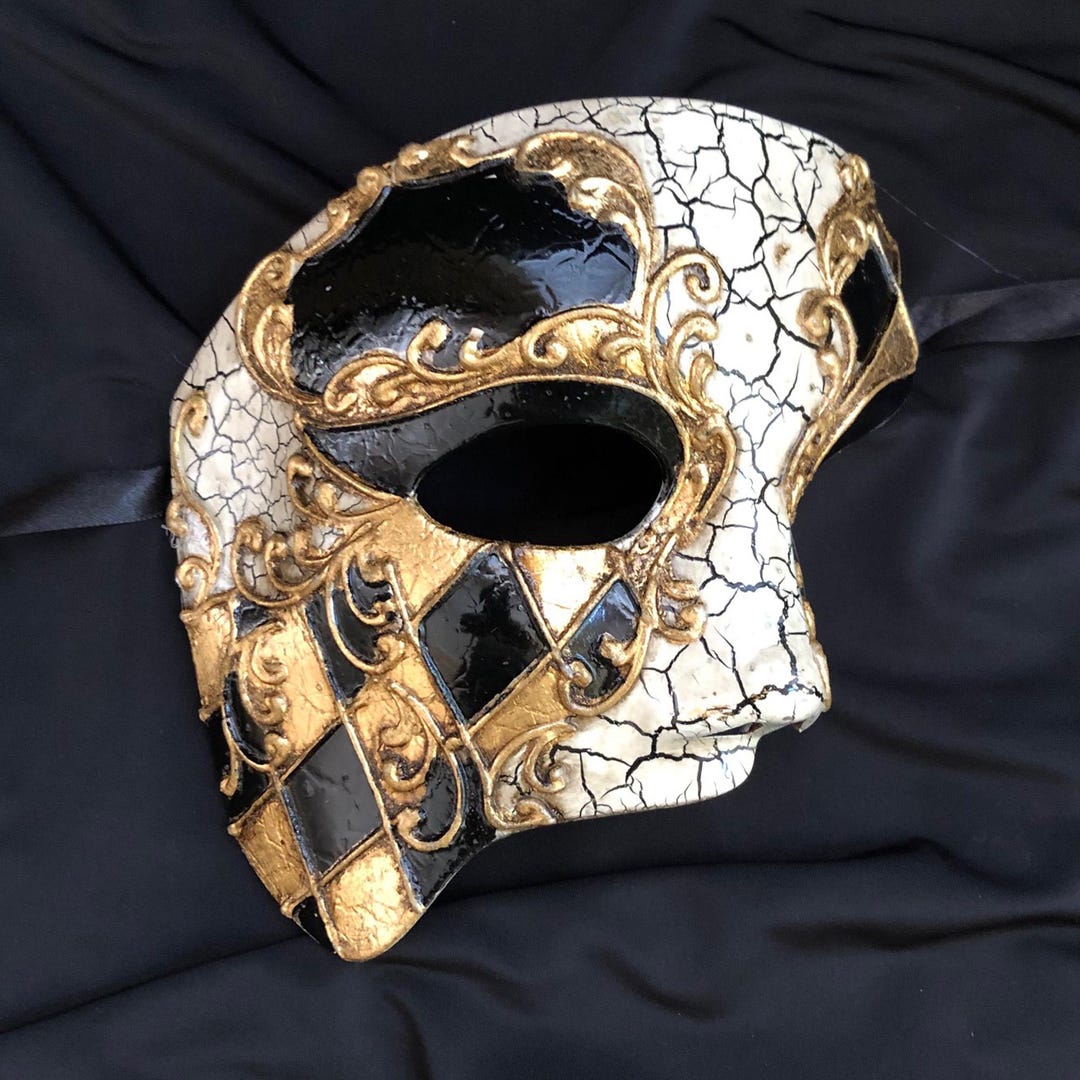 Men's Phantom Venetian Masquerade Mask - Etsy