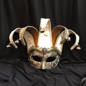 Abstract Masquerade Jester Mask Gold and Silver - Etsy