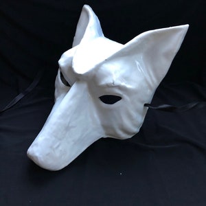 Paintable Wolf Mask Paper Mache DIY Animal Mask - Etsy