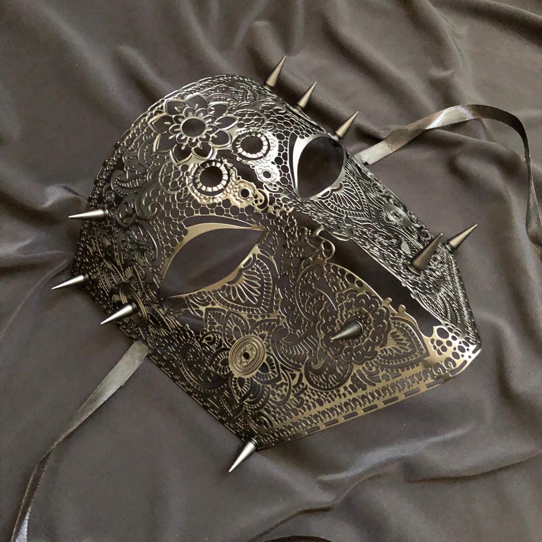 Men's Metal Masks With Metal Spikes - Etsy