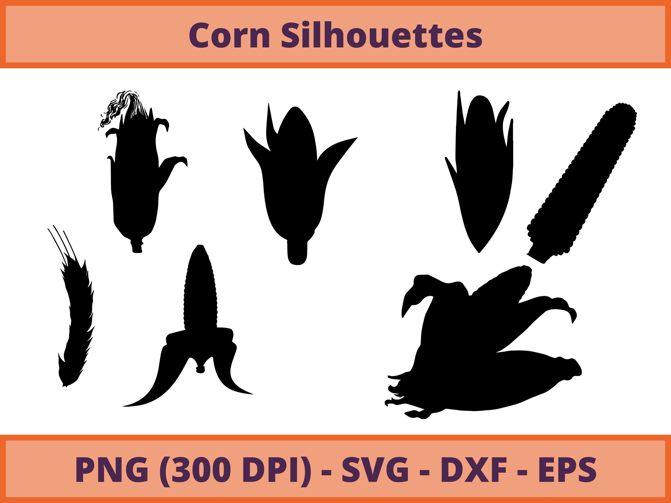 Corn Svg, Corn Monogram Silhouette, Corn Svg Files Cricut, Corn Svg ...