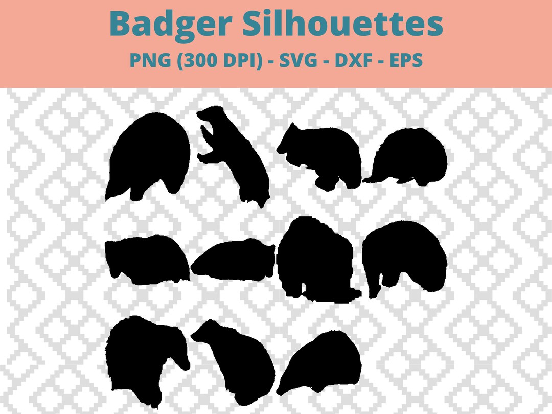 Badger Svg Badger Monogram Silhouette Badger Svg Files - Etsy