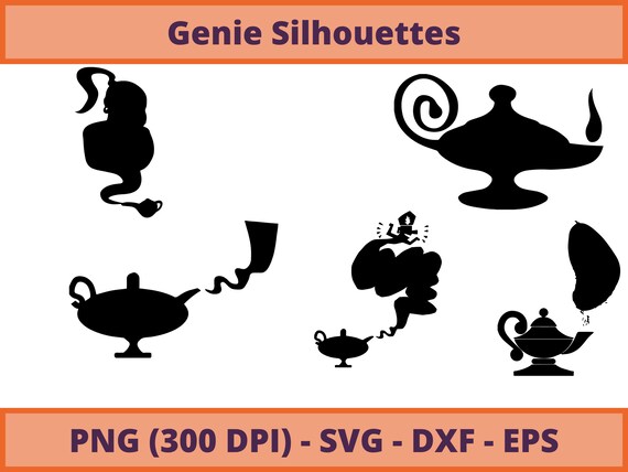 Genie Svg Genie Monogram Silhouette Genie Svg Files Cricut - Etsy