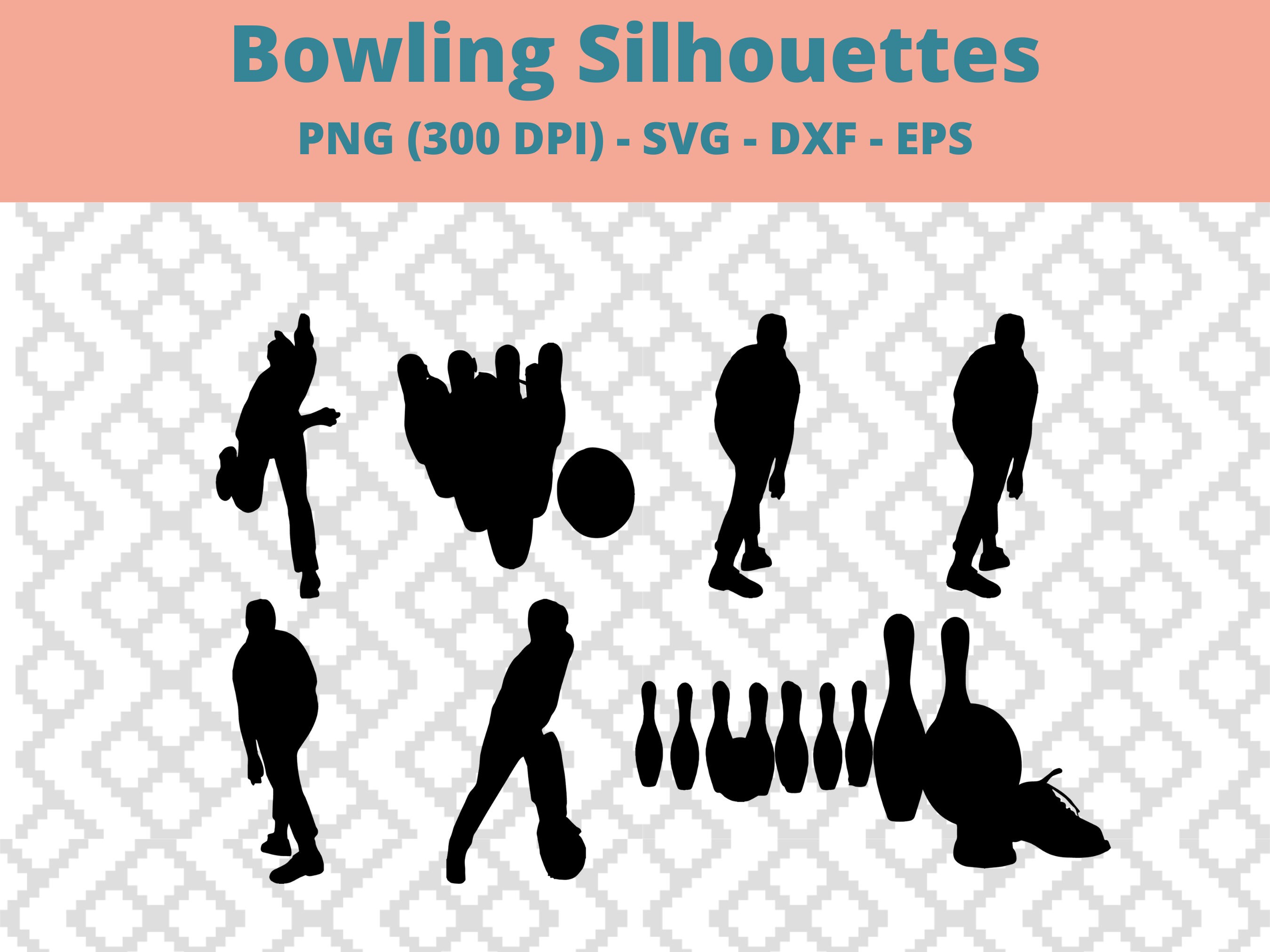 Bowling Svg Bowling Monogram Silhouette Bowling Svg Files - Etsy
