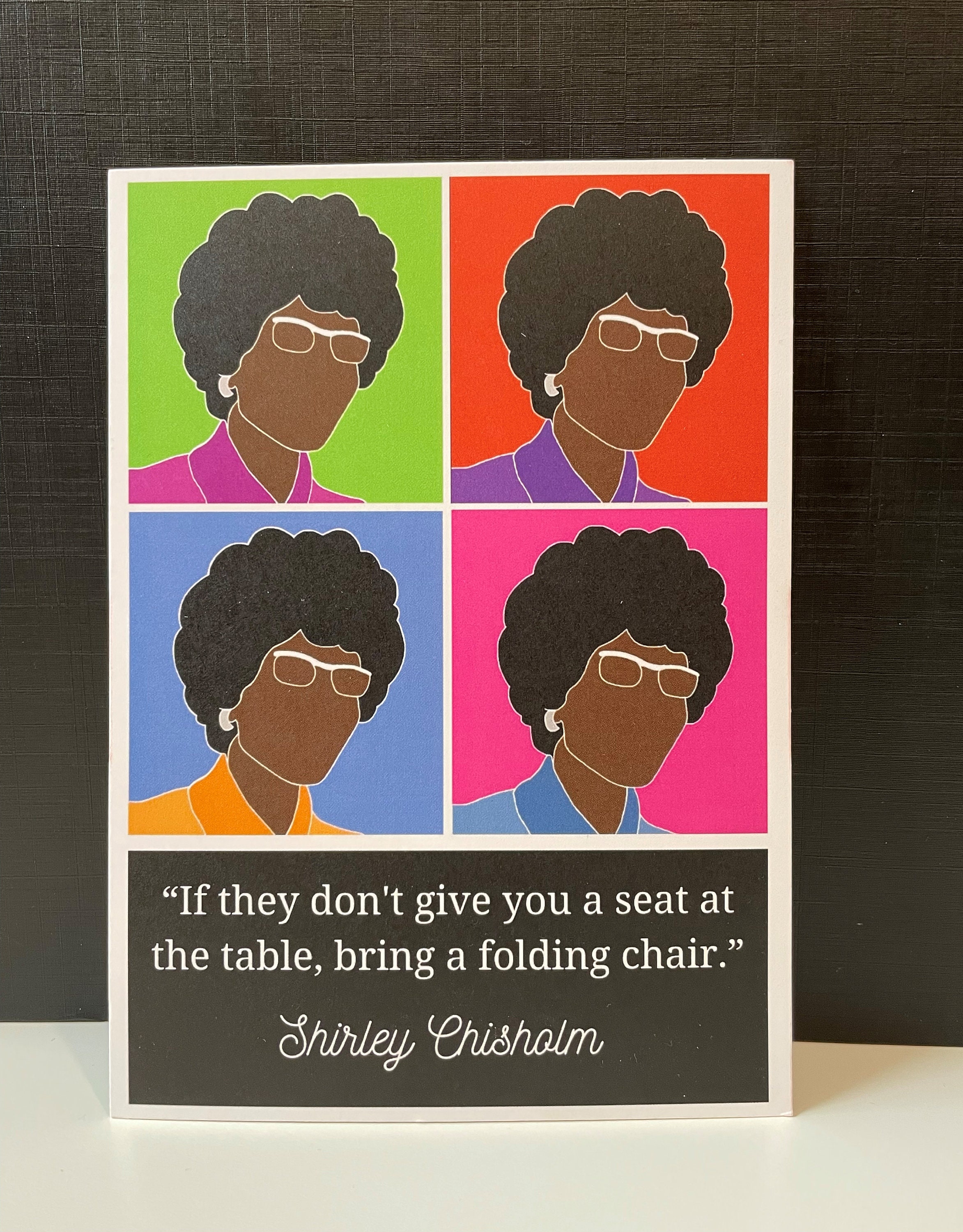 Colorful Postcard Shirley Chisholm Inspiring Quote 5x7 Print Feminist ...