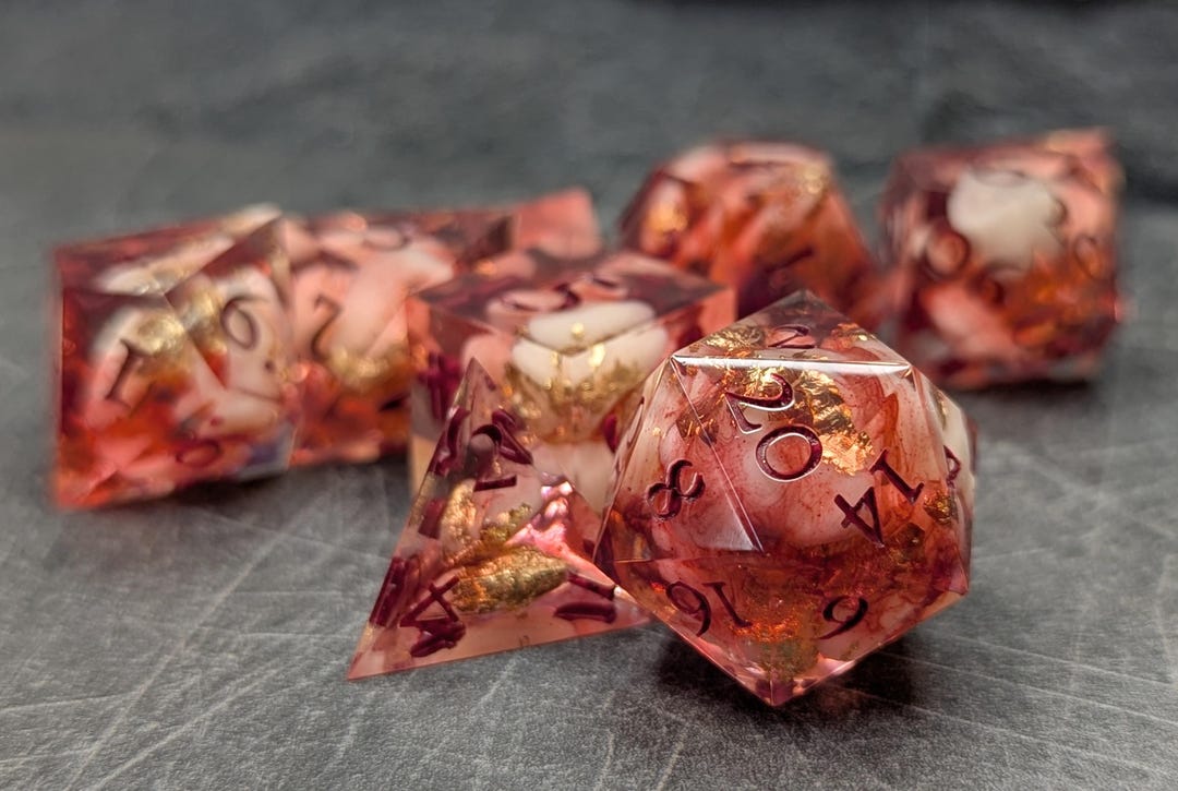 Tooth Fairy: Dice Set, Dnd Dice, Polyhedral Dice, Sharp Edge Dice ...