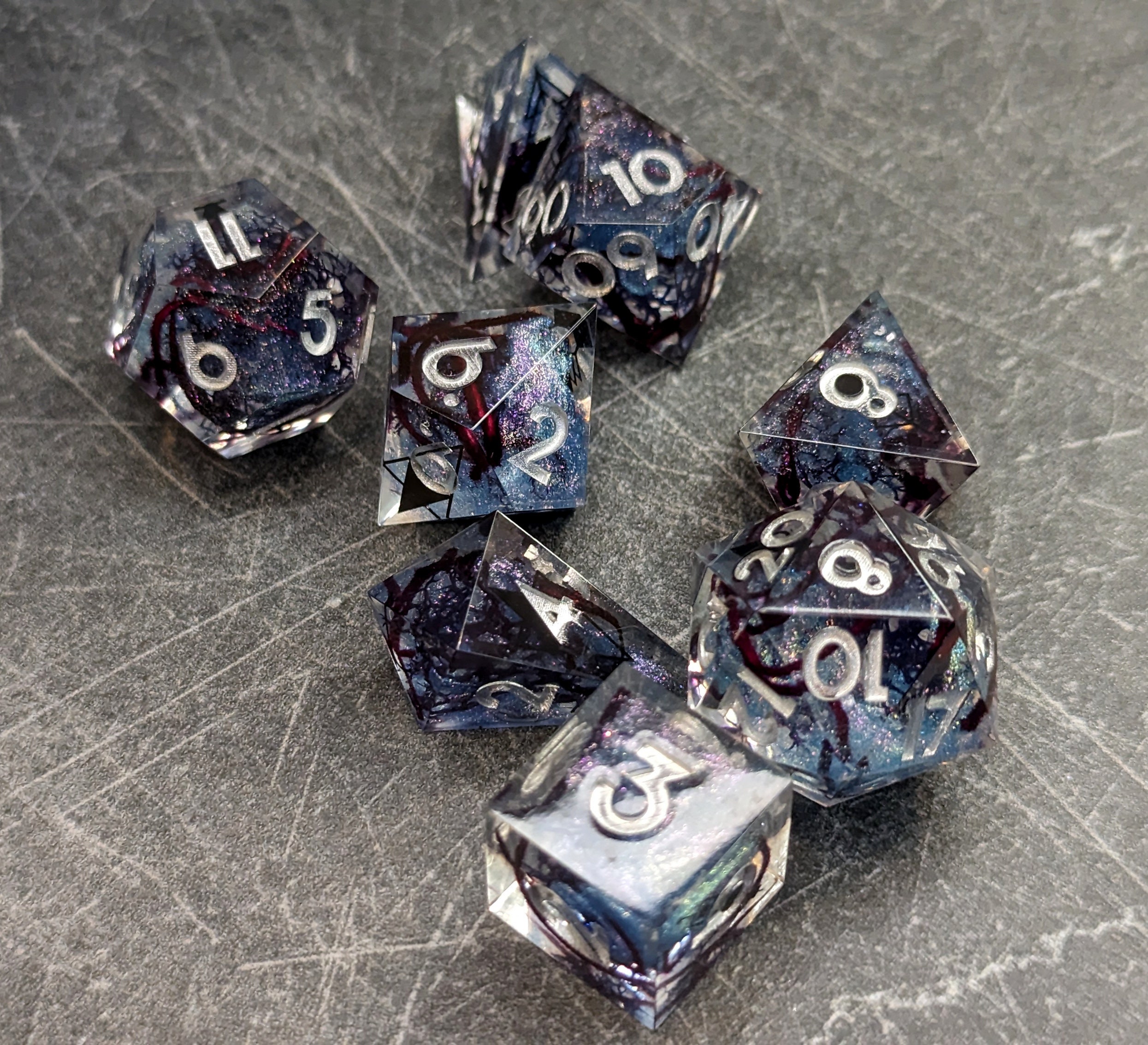 Space Witch: Dice Set, Dnd Dice, Polyhedral Dice, Sharp Edge Dice, Ttrpg Dice, Artisan Dice - Etsy