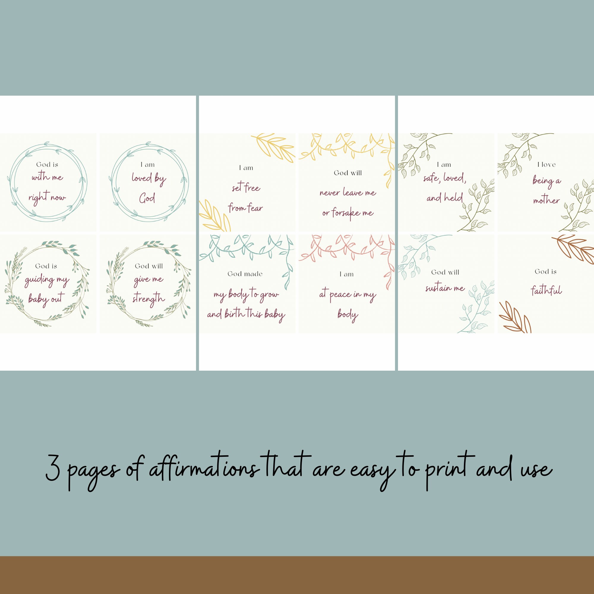 Birth Affirmation Cards | Christian Labor and Delivery Affirmations ...