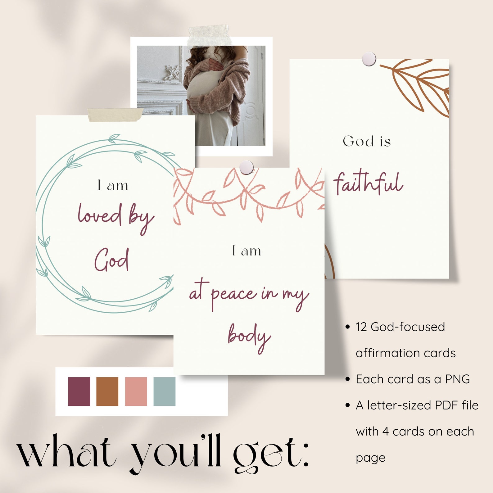 Birth Affirmation Cards | Christian Labor and Delivery Affirmations ...